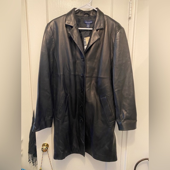 Ann Taylor | Jackets & Coats | Vintage Nwt Ann Taylor Black Leather ...